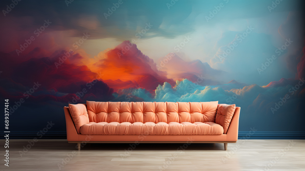 Couch in clean interior, basic couch, indoor couch, couch, sofa Stock ...