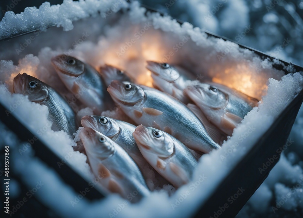 frozen bonito sold at the fish market Stock Photo | Adobe Stock