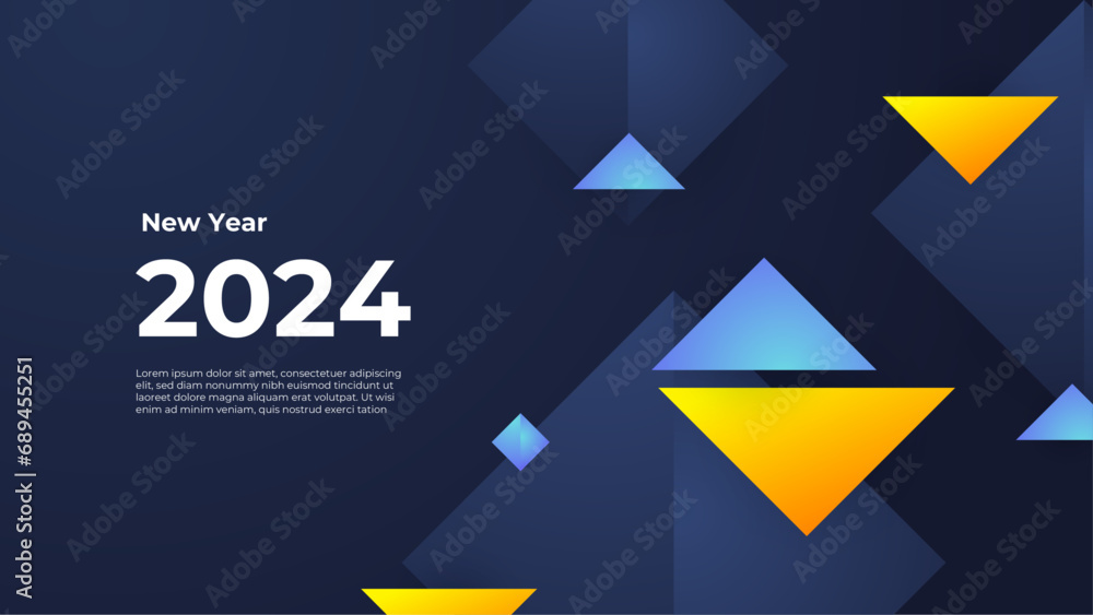 Happy new year 2024 celebration background. vector art and illustration ...
