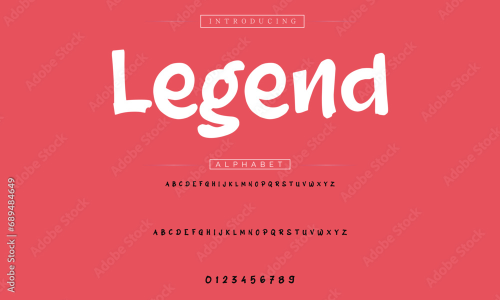 Vetor do Stock: Legend Comic retro font set. Alphabet letters & number ...