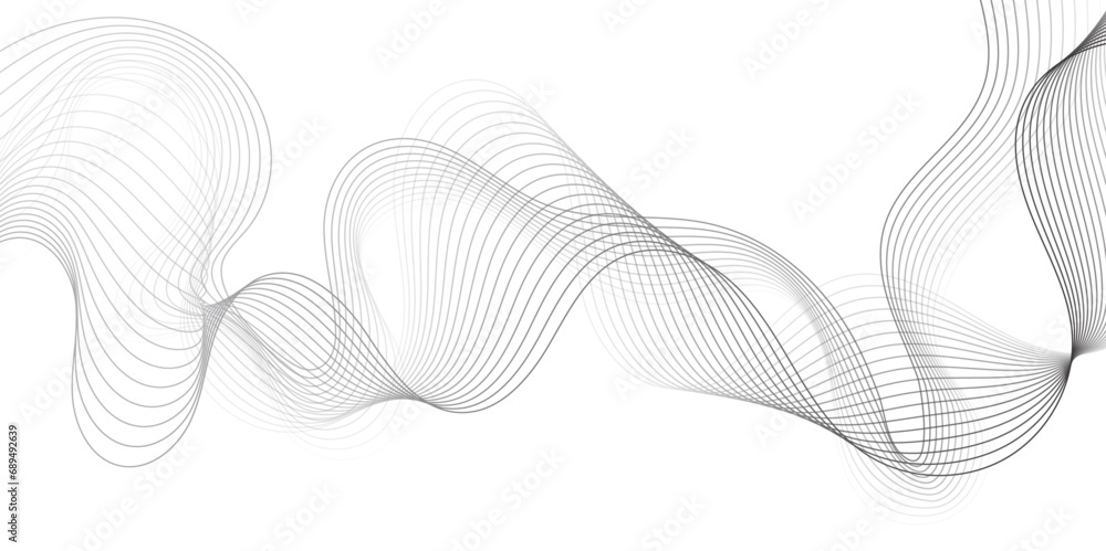 Abstract grey, white smooth element swoosh speed wave modern stream ...