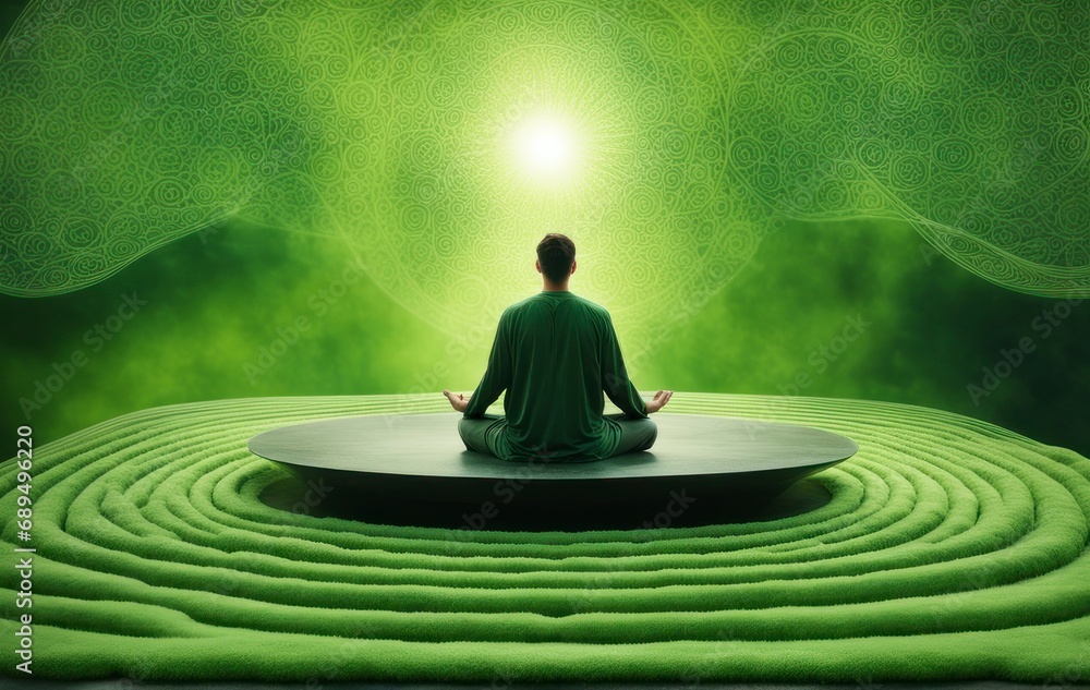 Levitating Dreams: Meditative Surrealism with Swirling Chakras in ...