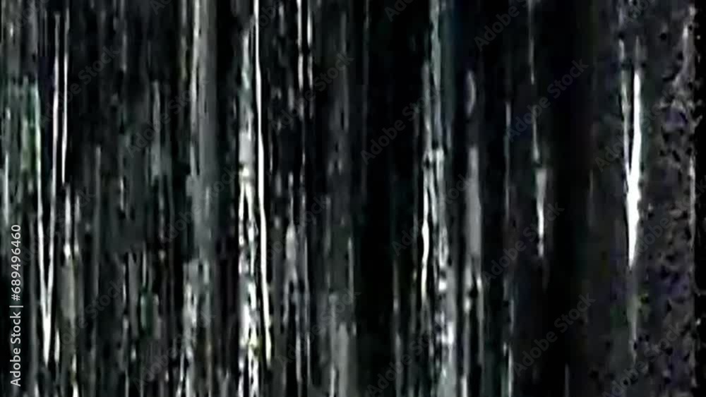 Real VHS glitch. Analog noise. No signal. Black white static distortion ...