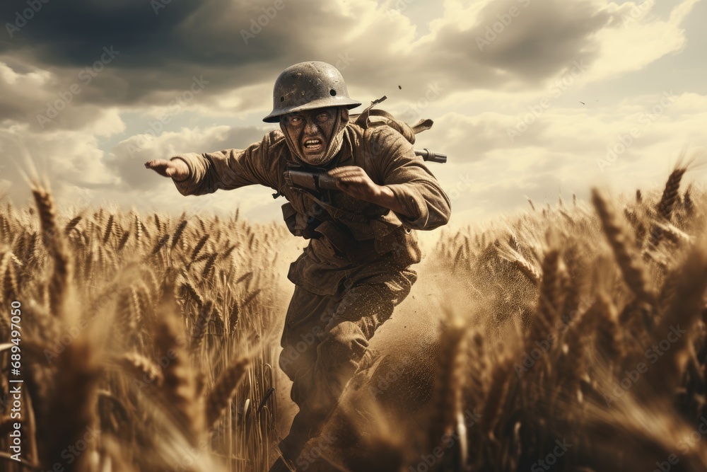 Member of Red Star history club wears historical Soviet uniform during ...