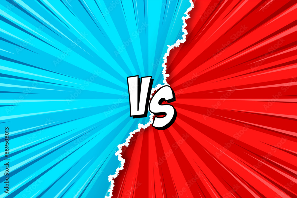 Cartoon comic background. Fight versus. Comics book colorful ...