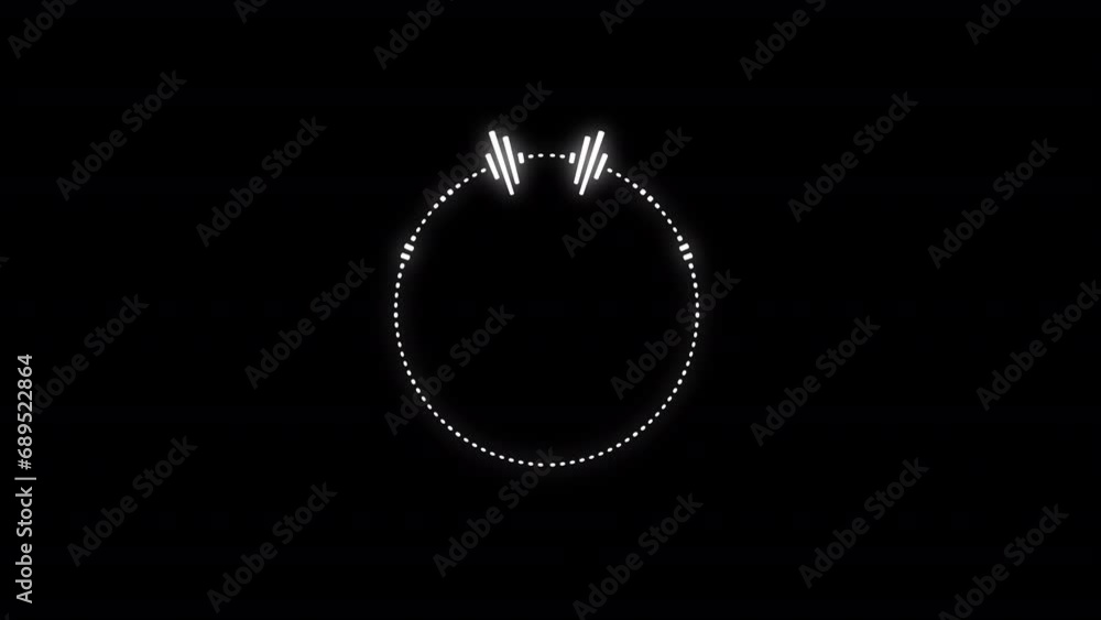 Colourful circle audio spectrum visualiser motion graphics, Circle ...
