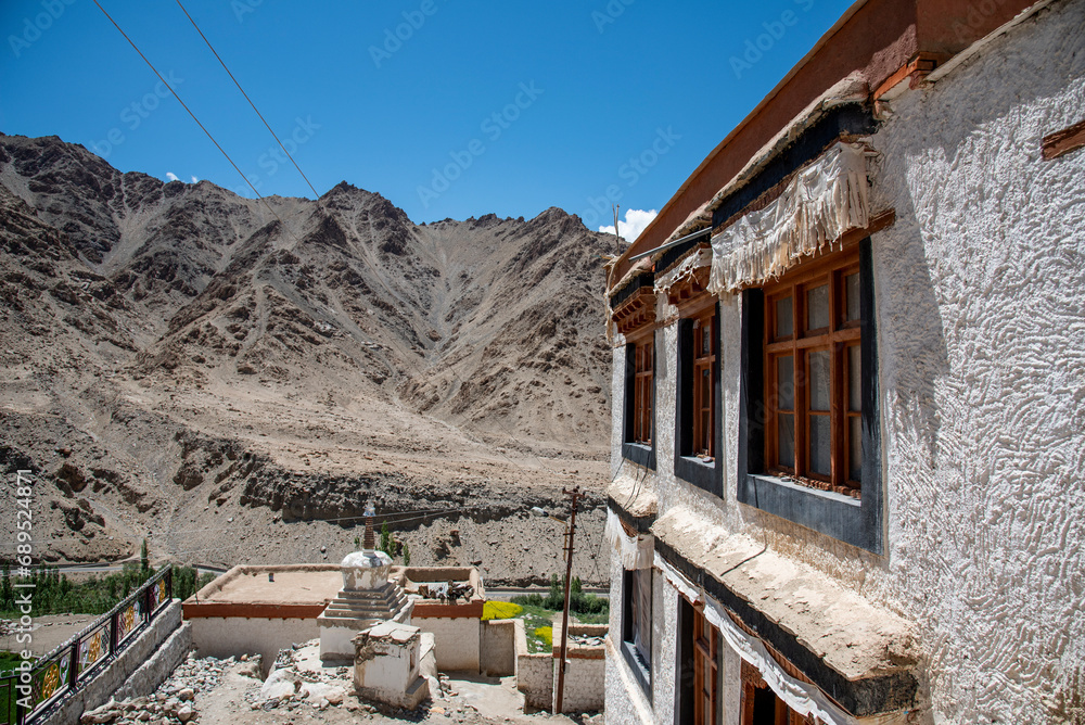 Fototapeta Likir Monastery or Likir Gompa (Klud-kyil) is the most ...