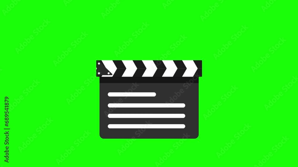 clapperboard animation take cut animation film clapperboard icon green ...