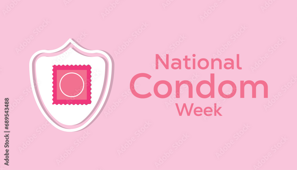 Vector Illustration On The Theme Of National Condom Week Observed Each Year During February