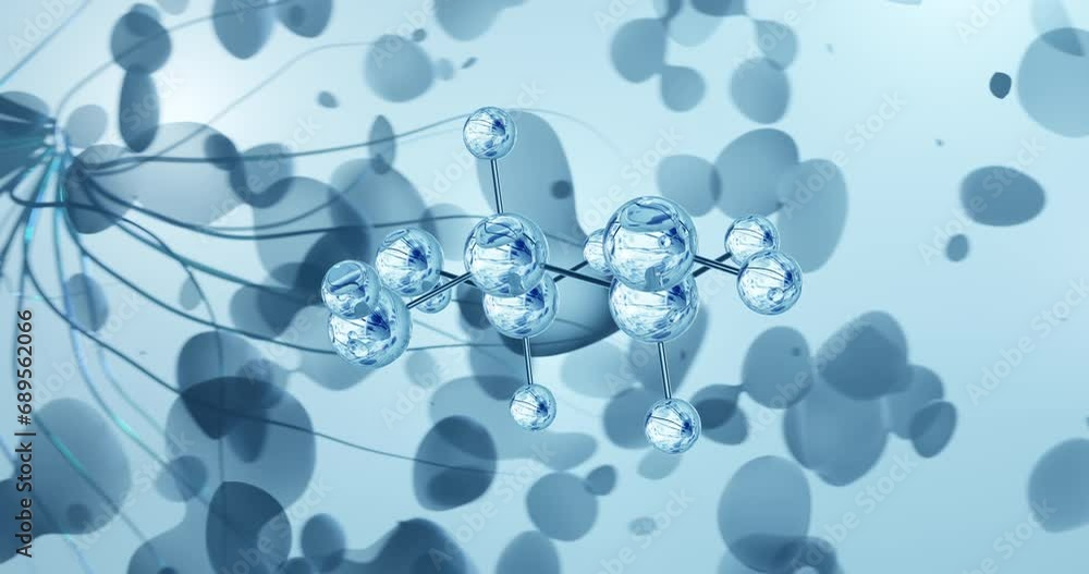 Vidéo Stock Glycerol rotating molecular 3d structure ball-and-stick ...