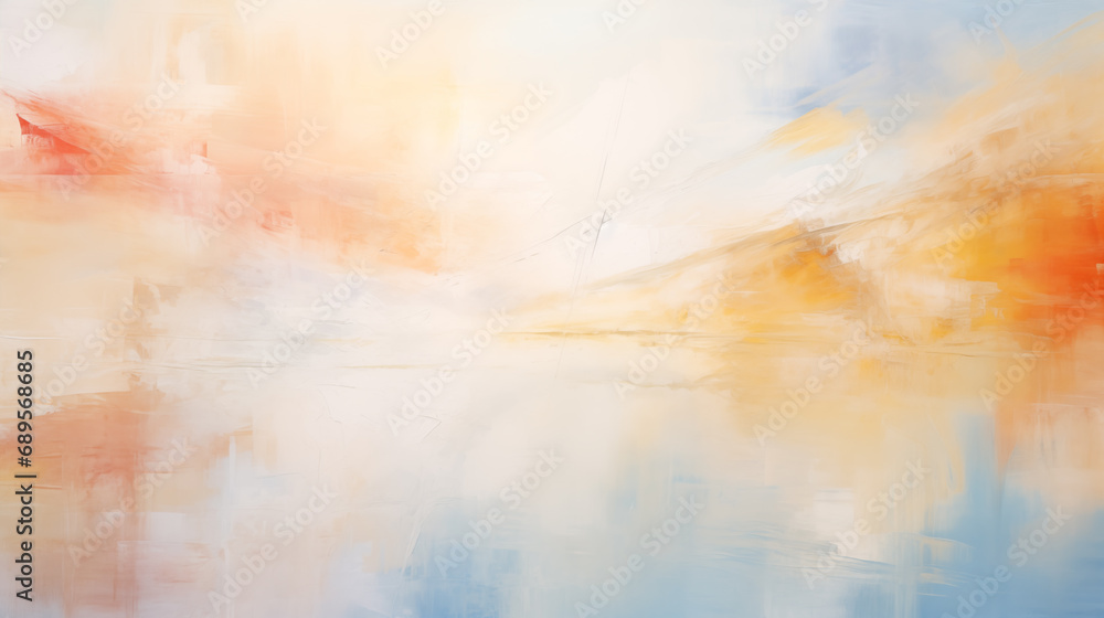Abstract oil painting made out of lines, tranquil serenity, muted tones ...