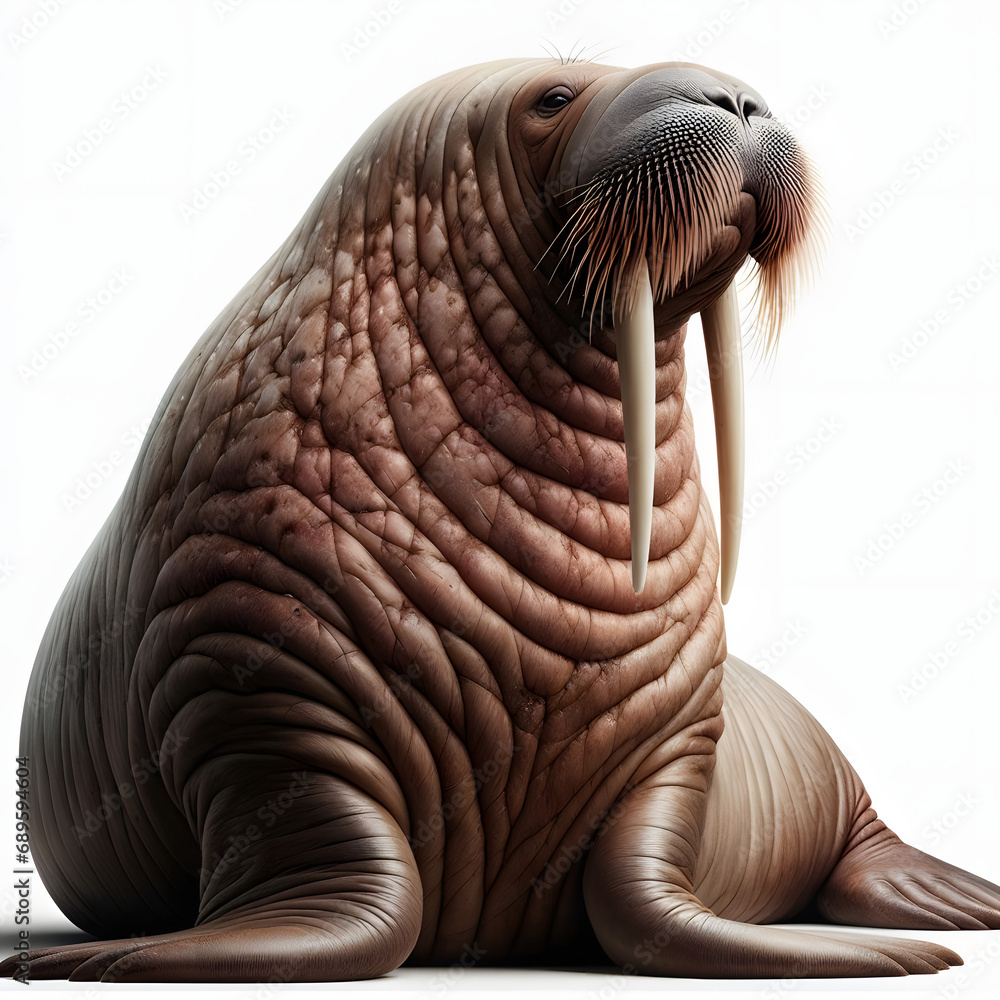 Morsa, Odobenus rosmarus, Colmillos del Ártico: Un Retrato Majestuoso ...