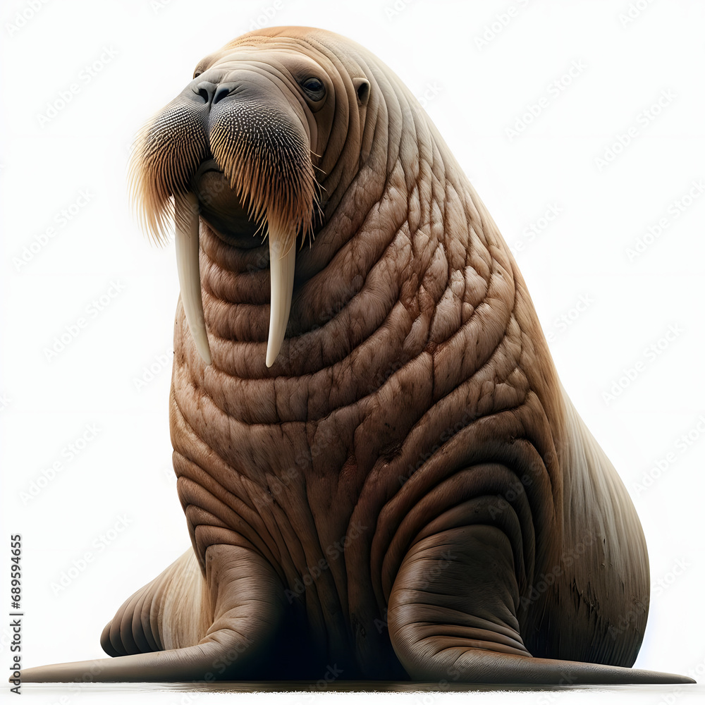 Morsa, Odobenus rosmarus, Colmillos del Ártico: Un Retrato Majestuoso ...