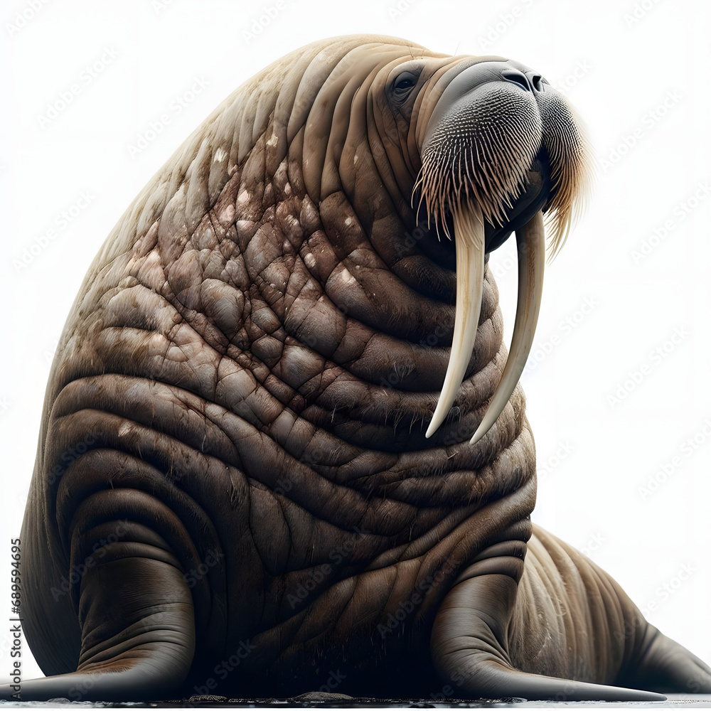 Morsa, Odobenus rosmarus, Colmillos del Ártico: Un Retrato Majestuoso ...