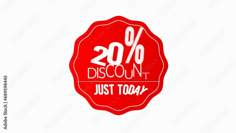 Animations red label, Red labels pop up promotional animations with up ...