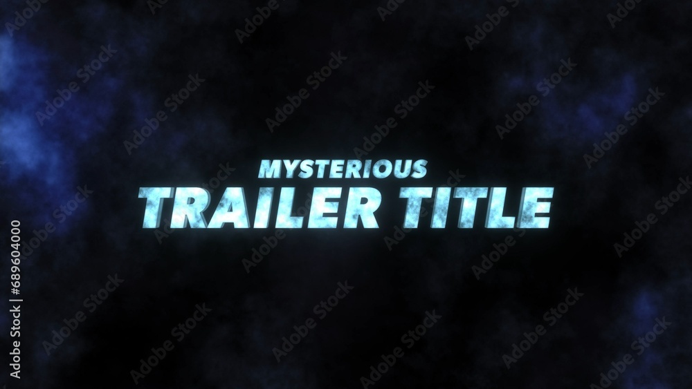 Mysterious Blockbuster Movie Explosion Trailer Title Stock Template ...