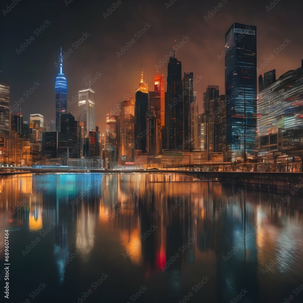 A cityscape social media background with urban architecture and city ...
