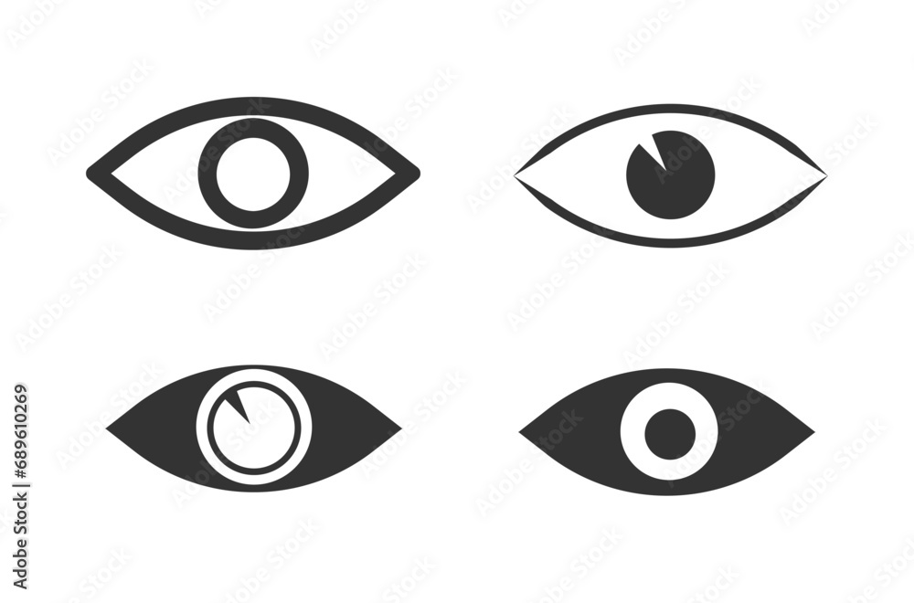 Open and closed eyes images, sleeping eye shapes with eyelash, vector ...