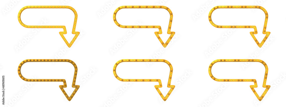 Light bulb animation frame sequence. arrow frame gold border light ...