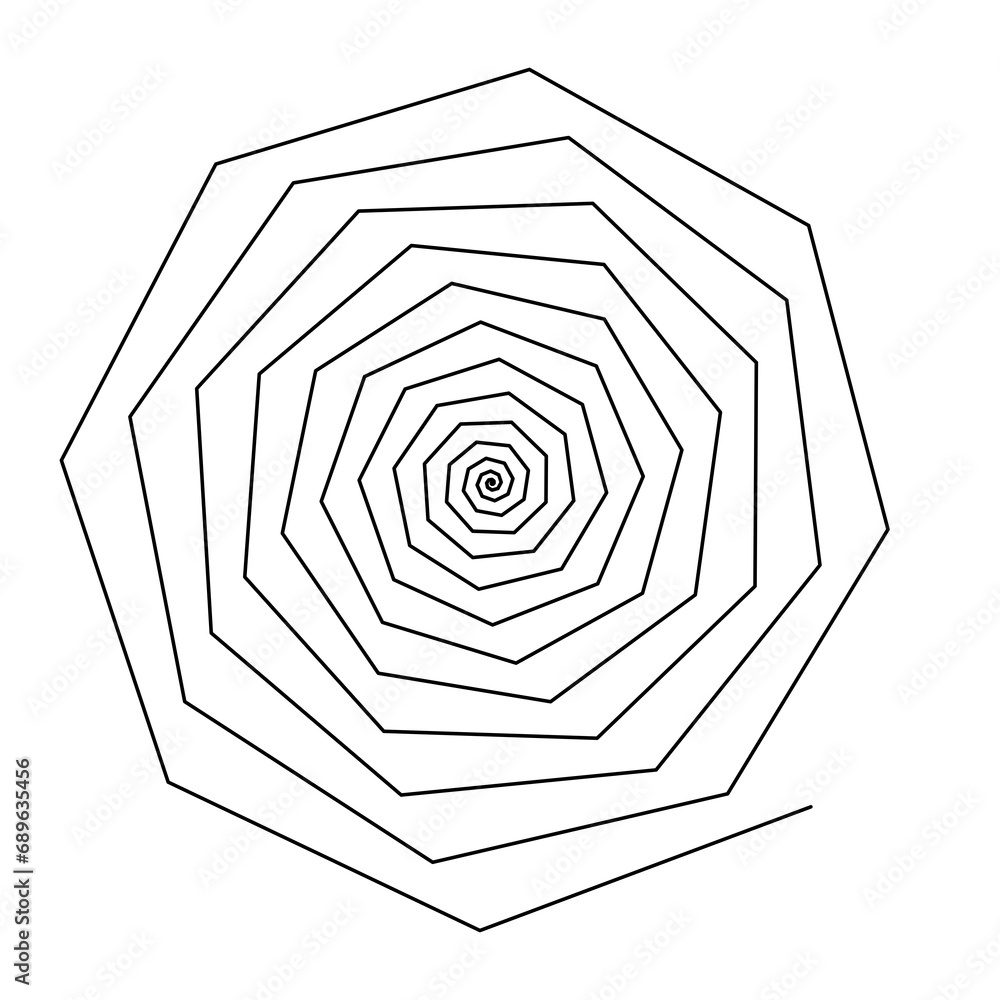 Spiral background wallpaper. Transparent black line in circle form ...