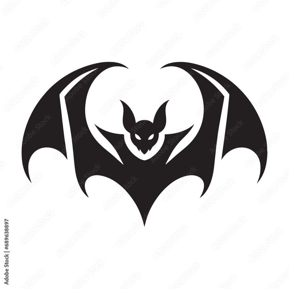 Bat silhouette: Silhouetted bat bird in a dramatic pose, capturing the ...