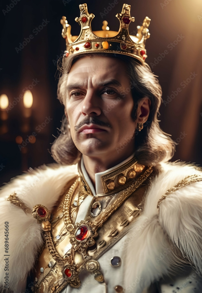Portrait of the King man War , King crown Imperial Roman , History ...