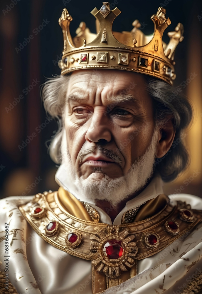 Portrait of the King man War , King crown Imperial Roman , History ...