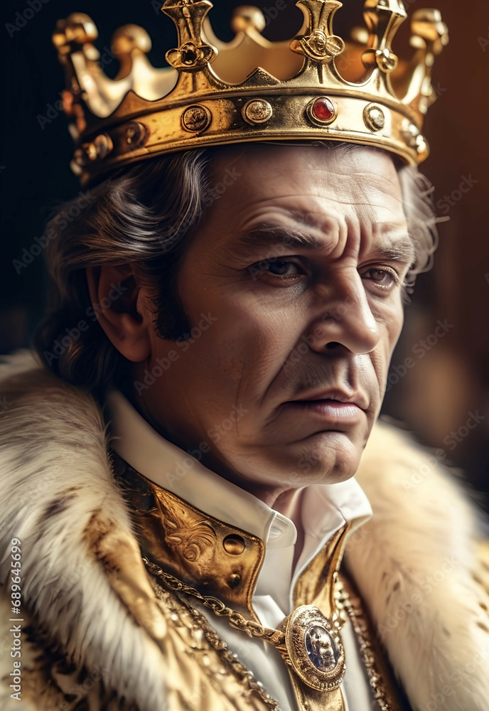 Portrait of the King man War , King crown Imperial Roman , History ...