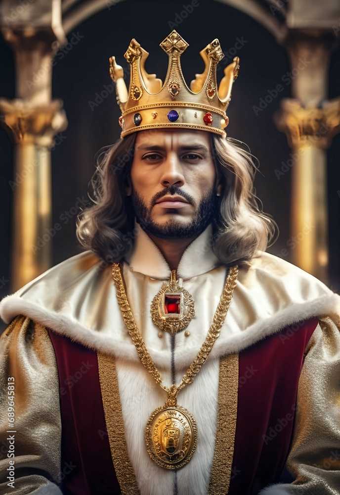 Portrait of the King man War , King crown Imperial Roman , History ...