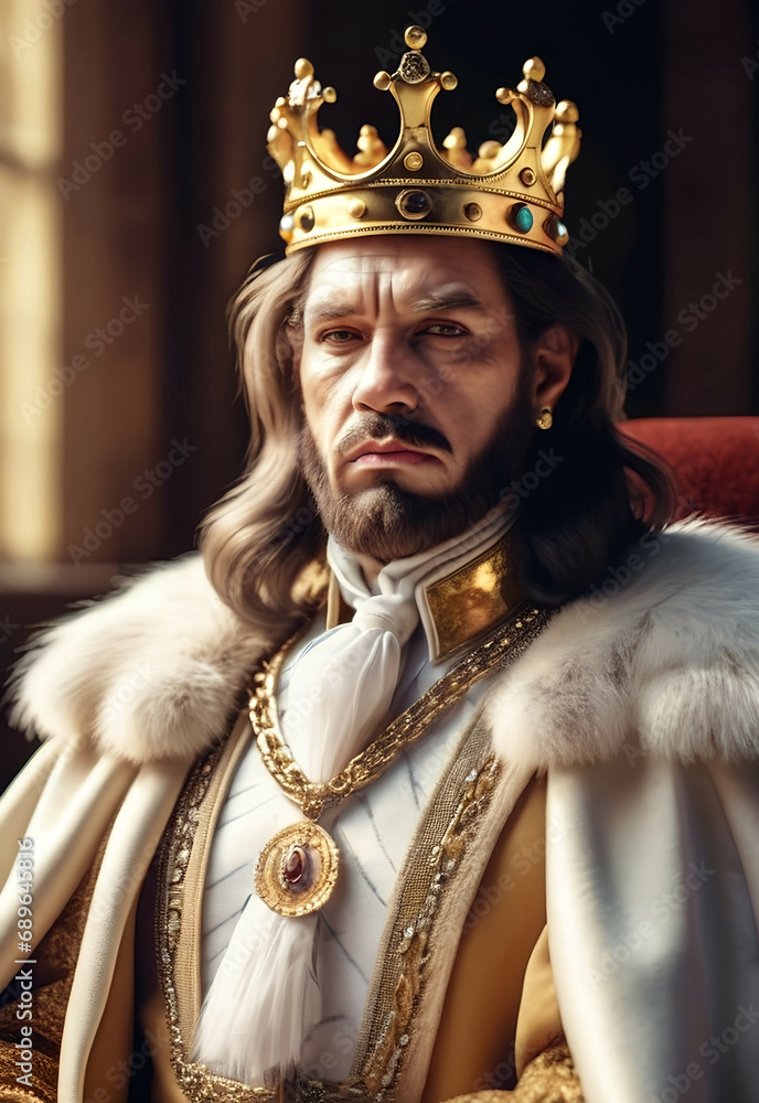 Portrait of the King man War , King crown Imperial Roman , History ...