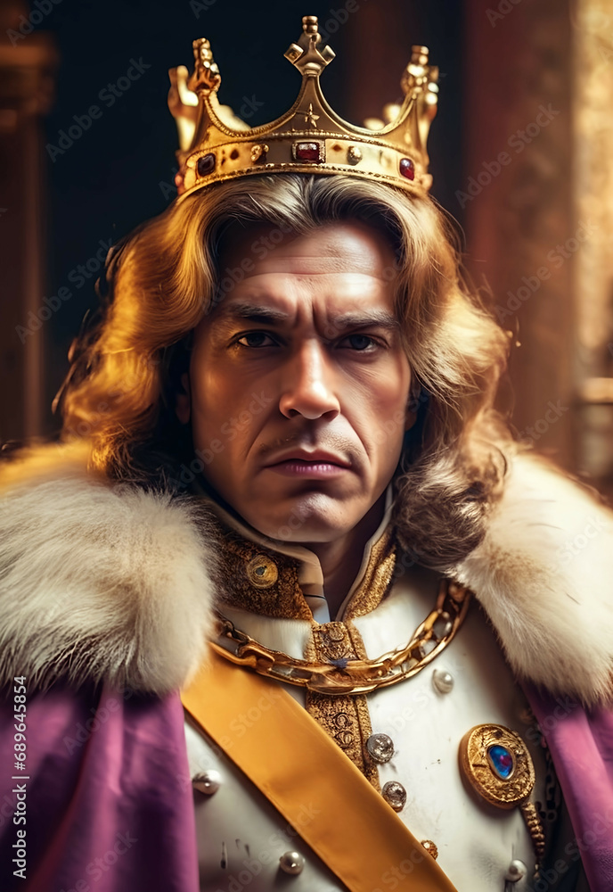 Portrait of the King man War , King crown Imperial Roman , History ...