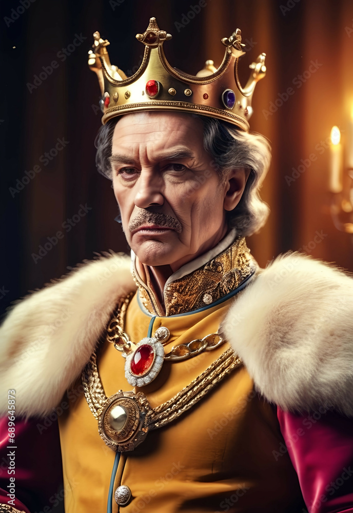 Portrait of the King man War , King crown Imperial Roman , History ...