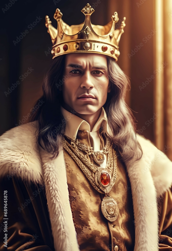 Portrait of the King man War , King crown Imperial Roman , History ...