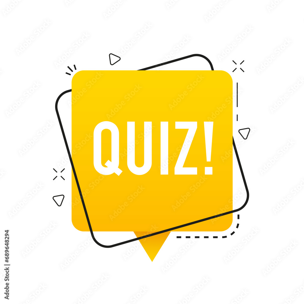 Quiz logo. Quiz time label with question mark. Quiz emblem for business ...
