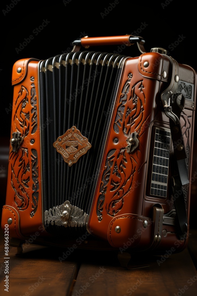 Tango bandoneon, a key instrument in tango music, Generative AI Stock ...