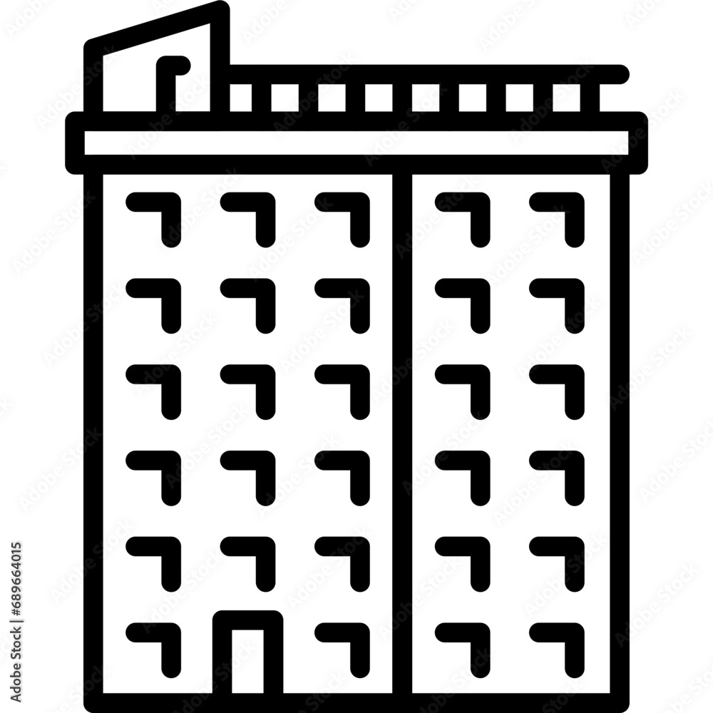 Multi-Storey Building Icon Stock Vector | Adobe Stock