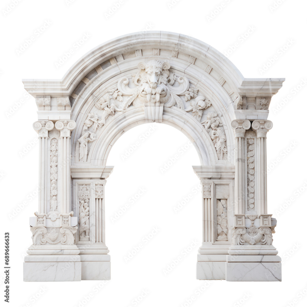 Ancient greek gate. Ancient Greek Column Arc Isolated on white ...