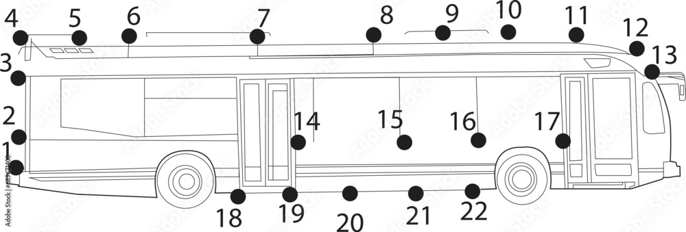 Bus dot to dot Stock Vector | Adobe Stock