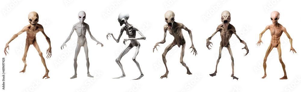 Alien collection - demonic creatures - full view - frontal view ...