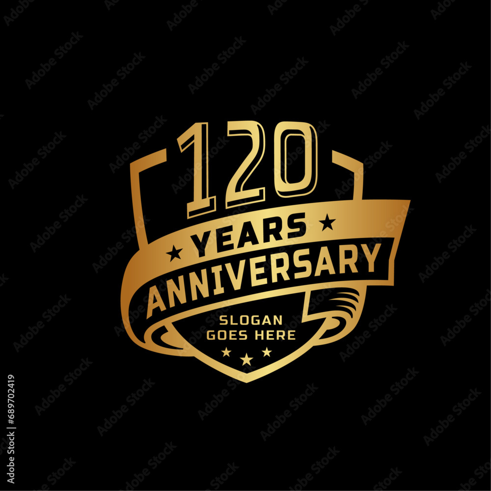 120 years anniversary celebration design template. 120th anniversary ...