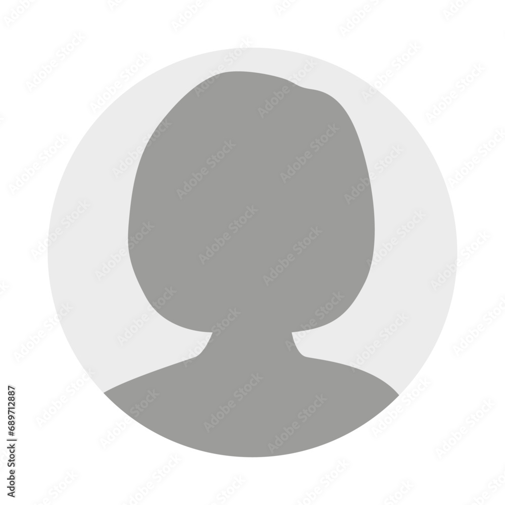 Obraz Vector flat illustration in grayscale. Avatar, user profile ...