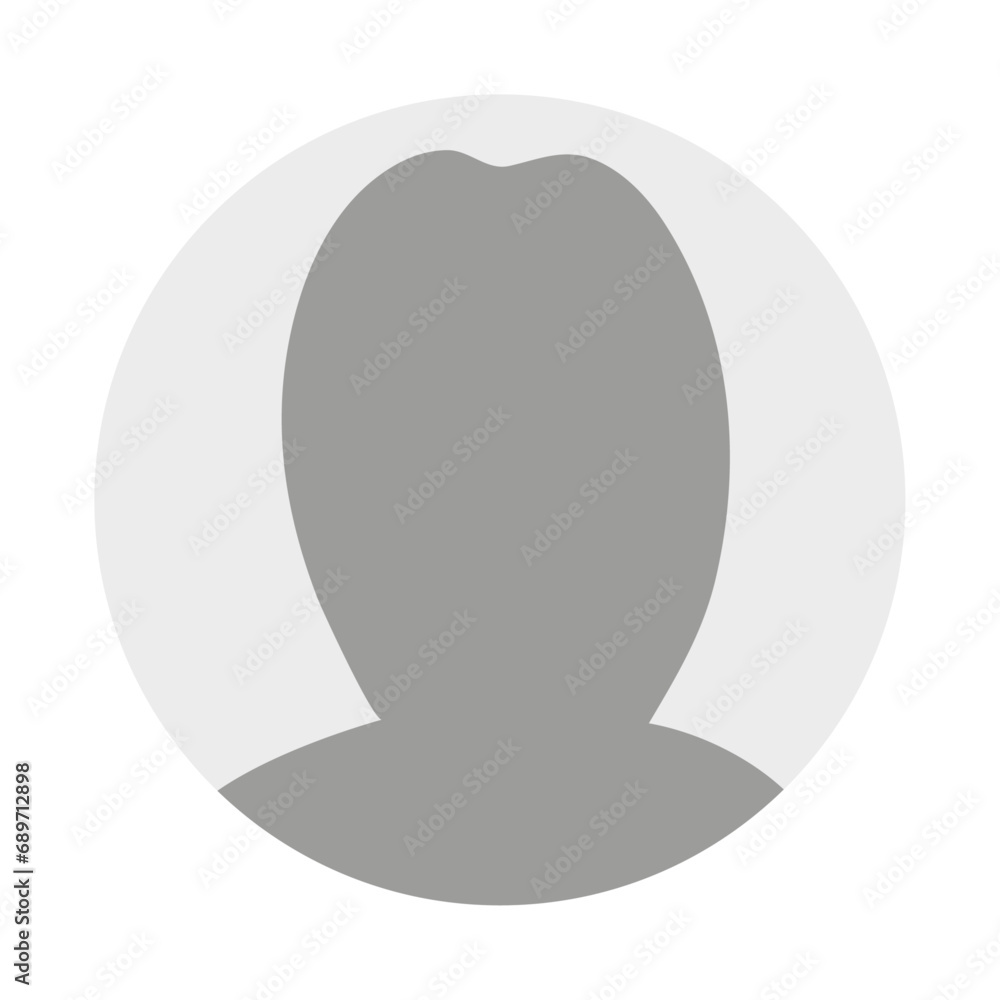 Vector flat illustration in grayscale. Avatar, user profile, person ...
