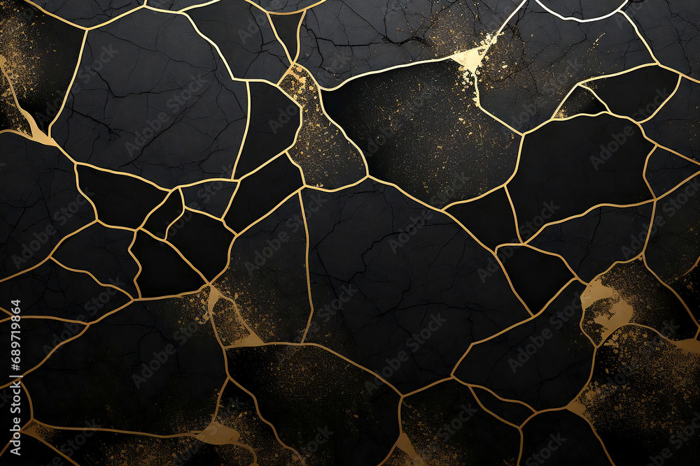 Japanese style kintsugi background material, Generative AI Stock ...