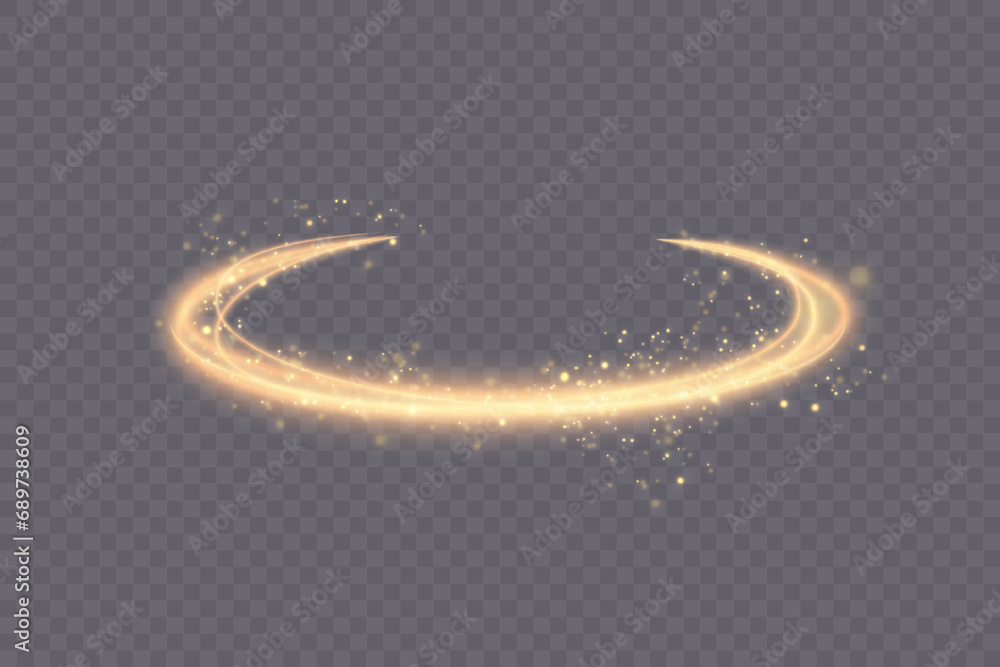 Glowing white spiral. Speed abstract lines effect. Rotating shiny rings ...