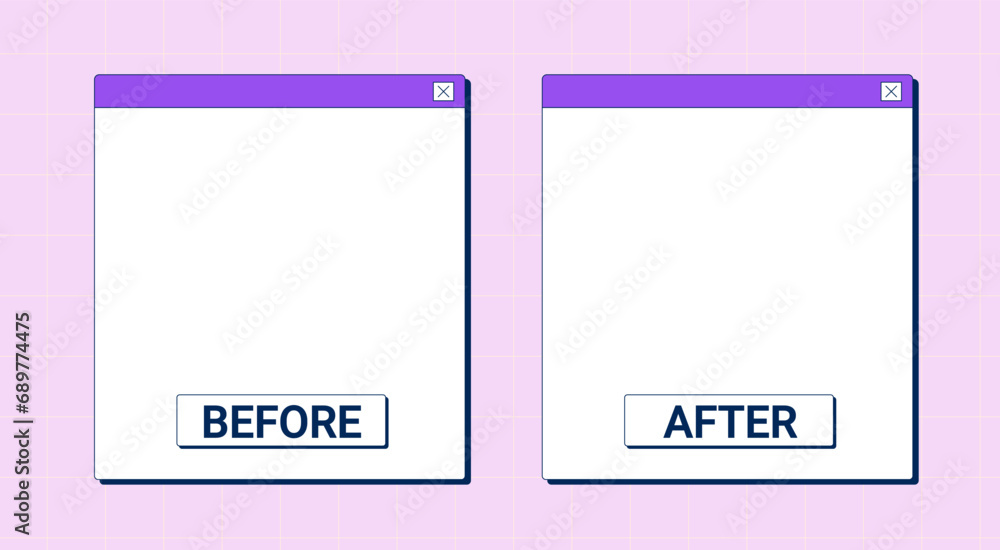 Before and After template. Comparison background for graphic design ...