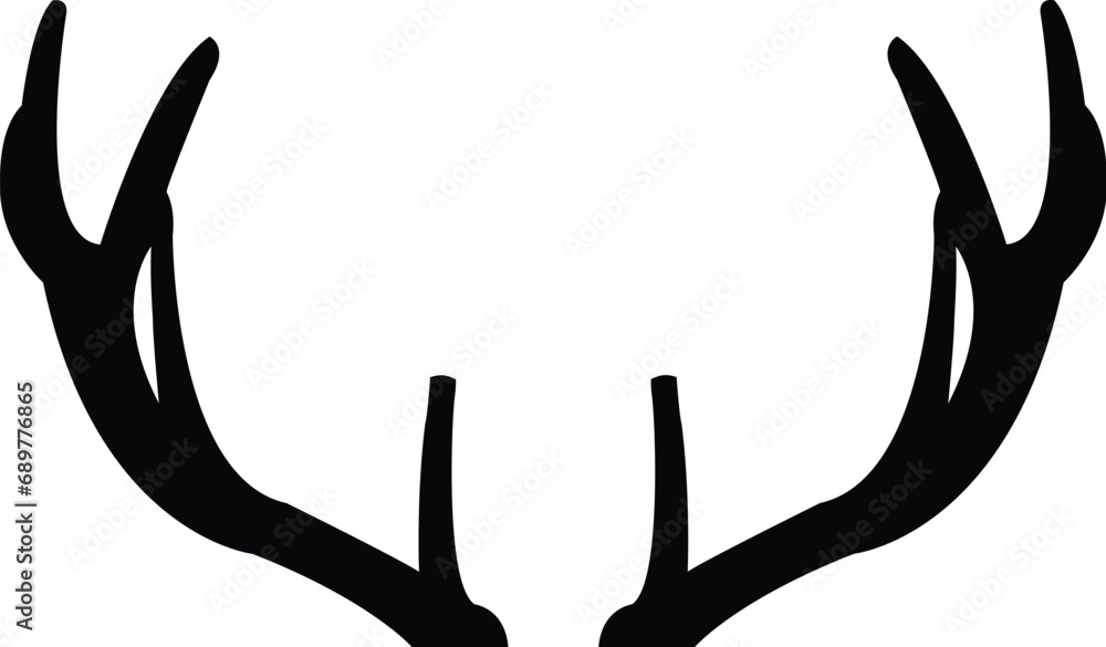 Deer antlers silhouette Instant Download. Deer antlers SVG, EPS, PNG ...