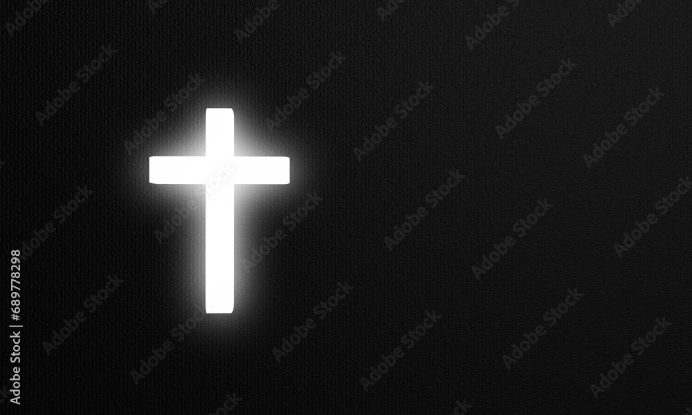 cross white isolated colour bright light black colour background ...