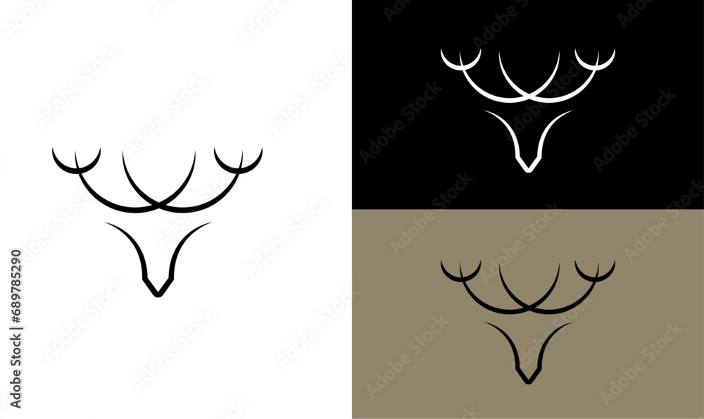 stag logo, forest logo, minimal logo, minimal stag, security logo, army ...