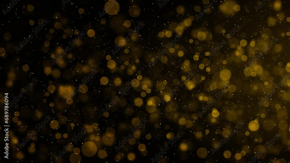 4K 3D Abstract Sparkling golden festive bokeh background animation festive motion awards dust ...