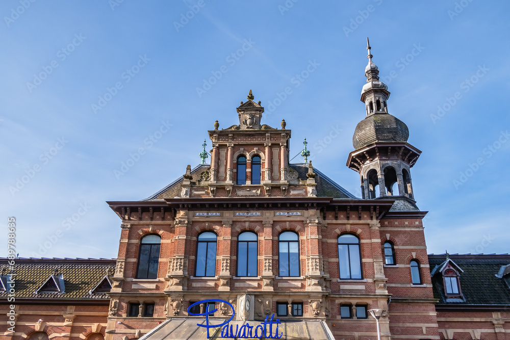 The historic old station building in Delft, today`s Italian restaurant ...